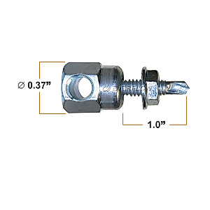 Sammys 8050957-25 Horizontal Anchor Super 3/8 in. Threaded Rod Fitting, 1/4-14 x 1'' Screw, for Steel, 25 Piece