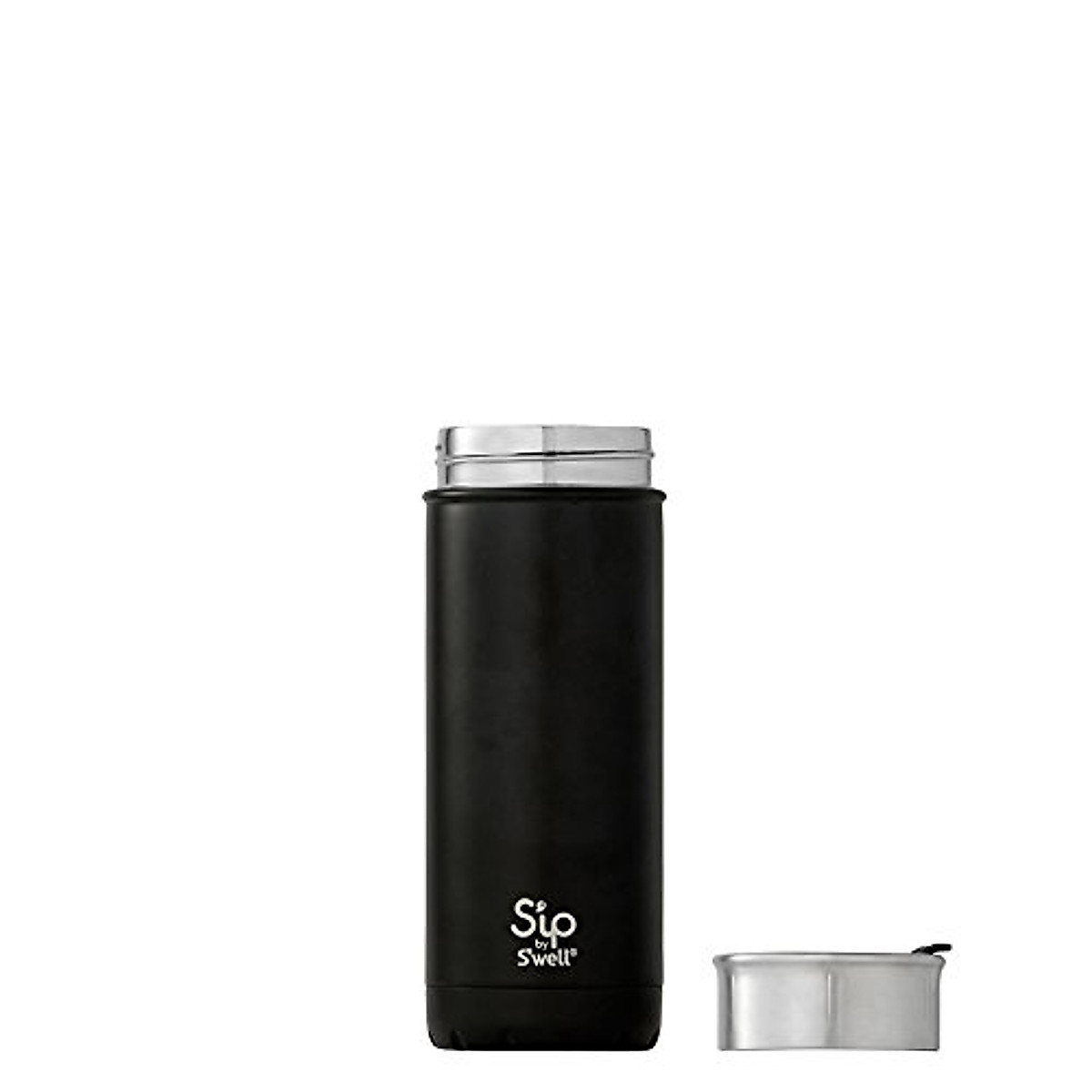 Sip by Swell Stainless Steel Travel Mug ,16 Fl Oz , Coffee Black ,Double Layered Vacuum-Insulated Travel Mug Keeps Coffee Tea And Drinks Cold for 16 Hours and Hot for 4