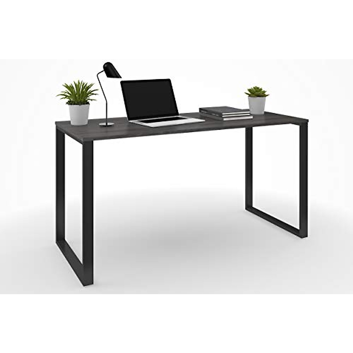 HON Basyx Commercial-Grade Executive Desk, 55", Gray