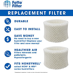Fette Filter -Premium Humidifier Filters Compatible with Honeywell Humidifier Filter HAC-504, HAC-504AW & Honeywell Filter A & Cool Mist Humidifiers (QTY 4)