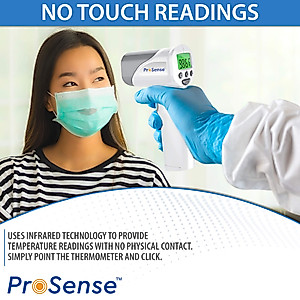 Pac-Dent ProSense Non-Contact Infrared Thermometer for Adults and Kids, Body + Object Surface Temperatures with No Touch