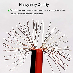 DAYKIT 10 Pairs DC Power Pigtail Cable, 12V 5A 2.1mm x 5.5 mm Male & Female Connectors for CCTV Security Camera and Lighting Power Adapter