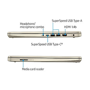 HP 2021 Newest Premium 14-inch HD Laptop| Intel Celeron N4020 to 2.8GHz 8GB RAM 192GB(64GB SSD+ 128GB SD Card)| Webcam Bluetooth HDMI USB-C Wi-Fi| Win 10 S with 1 Year MS 365| VAATE Bundle| Pale Gold