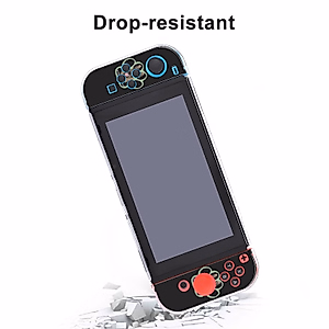 German Shepherd Dog Paw Protective Clear Case for Switch Game Controller Grip Cover Cute Printed