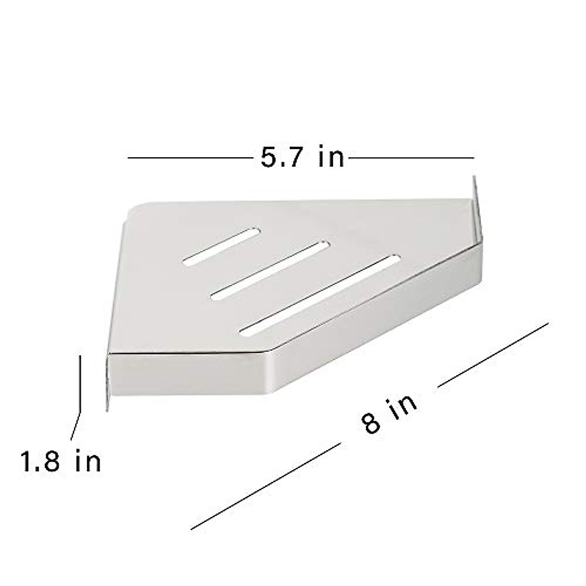 Lavatory Bathroom Corner 304 Stainless Steel Shelf Wall Mount Triangular, Soap Holder,Polished