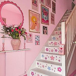 Abyssaly Pink Wallpaper 15.7" X 118" Pink Peel and Stick Wallpaper Self-Adhesive Removable Contact Paper for Cabinets Girls Bedroom Furniture Home Decor