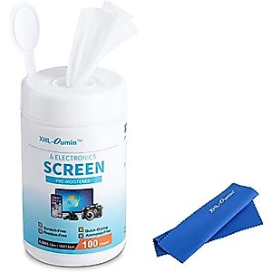 Monitor Wipes, Pre-Moistened Computer Screen Wipes for Electronics, Laptop Screen Wipes, Computer Monitor Cleaning Wipes for Glasses, Phones, Tablets, TV, LCD Screen