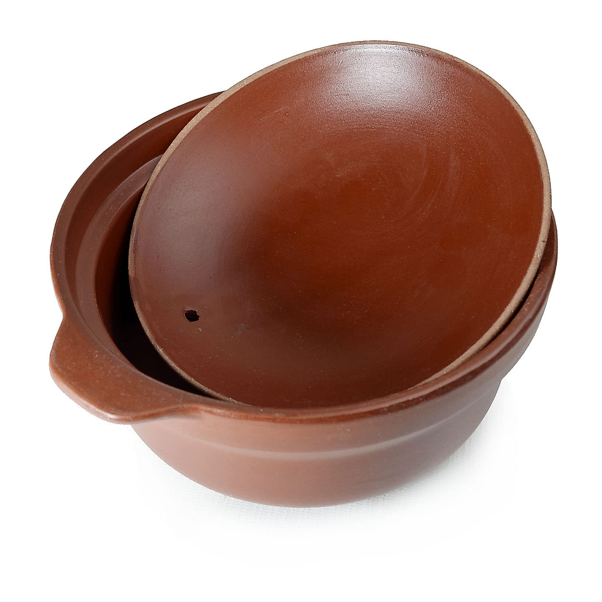 Casserole Clay Pot Bowl 1.3qt / 50oz for Cooking Dolsot Bibimbap Soup Exclusive Earthen (clay lid)