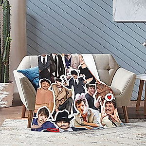 Blanket Pedro Pascal Soft and Comfortable Warm Fleece Blanket for Sofa,Office Bed car Camp Couch Cozy Plush Throw Blankets Beach Blankets