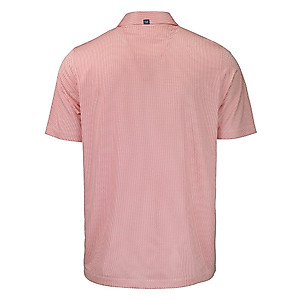 Cutter & Buck Men's White/Red Buffalo Bills Helmet Big & Tall Pike Eco Symmetry Print Stretch Recycled Polo