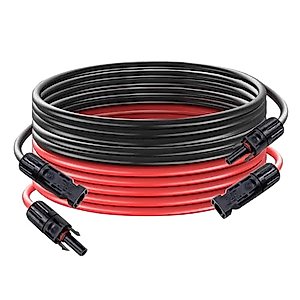 BEAYFILY 10AWG Solar Extension Cable Wire,Solar Panel Adaptor Cable with Male and Female Weatherproof Connector (5 Ft)