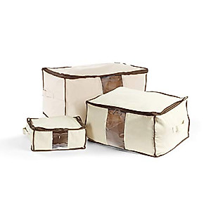 Covermates Keepsakes – Canvas Storage Bag - Premium Canvas - Carrying Handles -Dual Zipper Pulls - Indoor Storage-Natural