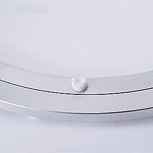 NUZAMAS 350mm(14inch) Heavy Duty Aluminium Alloy Rotary Table Bearings Turntable Round Dining Table Smooth Swivel Plate for Tabletop Serving Trade Show Displays
