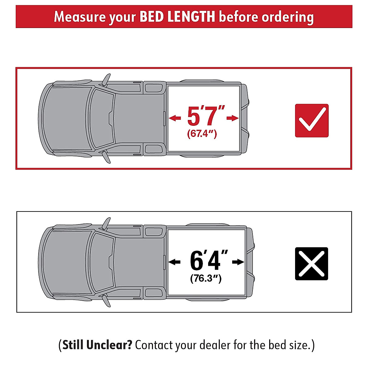 MaxMate Soft Roll-up Truck Bed Tonneau Cover Compatible with 2019-2024 Ram 1500 New Body (Not Fit 19-24 Classic) | 5'7" (67") Bed | TCD169046