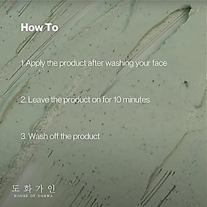 House of Dohwa, Mung Bean Wash Off Facial Mask | Domestically Harvested Ingredients, Sebum Control | Product of Korea - 3.38 fl. Oz