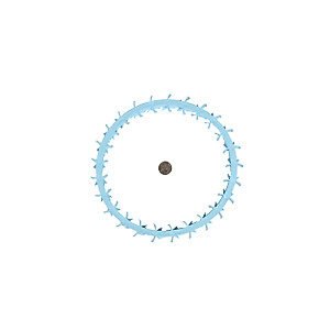 DentapupⓇ Dental Dog Toy Cleaning Teething Chew Ring with Teeth for Medium to Large Breed Dogs - Tartar & Plaque Remover, Gum Massager & Mouth Cleaner for Fresh Breath, Made in USA - Pink