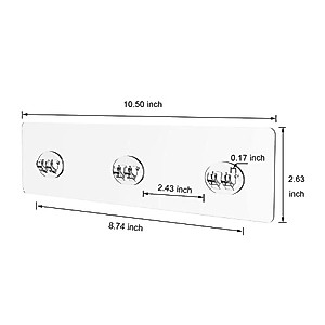 JETIZZO 3PCS Transparent Traceless Adhesive Sticker, Strong Sticky Waterproof Adhesive Pad, No-drilling Wall-mounted Adhesive Hook Strip for Shower Caddy, Kitchen Rack, Bathroom Shelf or Basket