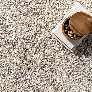 nuLOOM Brooke Shag Tasseled Area Rug, 8x11, Ivory