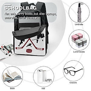 Nakgn Hockey Player Print Kids School Backpack for Elementary Girl Boy