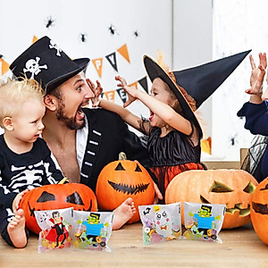 LOMIMOS Halloween Treat Bags,Self-Adhesive Cellophane Plastic Candy Bags for Party Gift Supplies,200PCS