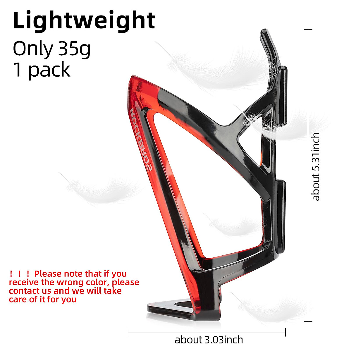 ROCKBROS Bike Water Bottle Holder Ultra-Light Bicycle Bottle Cages with Screws Tool, Universal Bike Cup Holder Rack for Road MTB Bikes