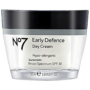 No7 Early Defence Glow Activating Face Cream - Day and Night Bundle - 1.69 fl oz Each - Hypoallergenic Day and Night Cream by No 7 - SPF 30 in Day Cream