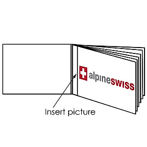 Alpine Swiss Set of 2 Wallet Inserts 6 Pages Credit Card Holder Picture Windows