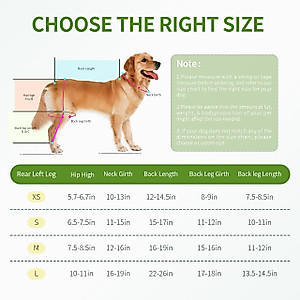 Furtent Dog Leg Sleeve to Stop Licking, Abrasion Resistant 4 mm Thick and Washable Recovery Sleeve, Surgical Suit Large Dogs Rear Leg to Prevent Licking for Dogs