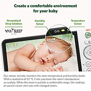 LeapFrog LF930HD 1080p Smart WiFi Remote Access Baby Monitor, 360° Pan & Tilt, 7” 720p HD Display, Color Night Light, Color Night Vision, Two-Way Intercom, Smart Sensors