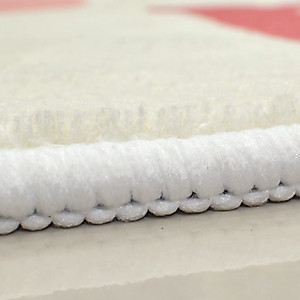 ABREEZE ABC Round Carpet Kids Children Educational Learning Area Rug 4ft, Fluffy Faux Wool Alphabet Baby Crawling Mat, Activity Centerpiece Play Mat for Boys Girls Bedroom Play/Game Room