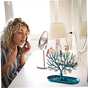 MILEVO Jewelry Display Stand Antler Tree Earrings Bracelets Rack Jewelry Storage Holder with Tray,Drawer Organizers
