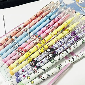 Anime School Supplies 12pcs Black Pens Cute Merch Back to School Supplies (san-color 12pcs)