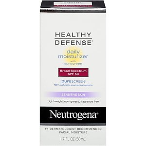 Neutrogena Healthy Defense Daily Moisturizer Sensitive Skin, SPF 50 Lotion 1.70 oz