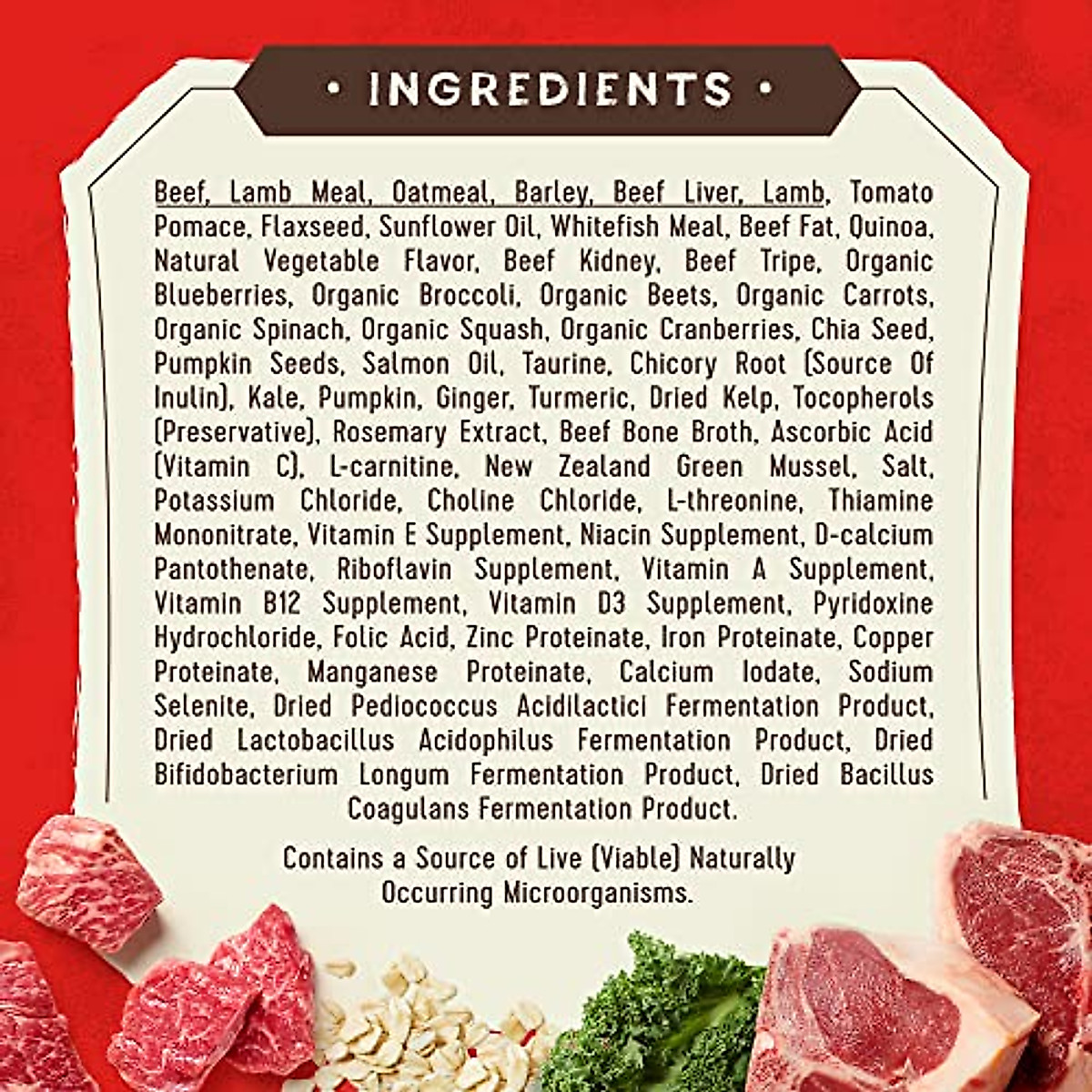 Stella & Chewy's SuperBlends Raw Coated Wholesome Grains Grass-Fed Beef, Beef Liver & Lamb Recipe with Superfoods, 3.5 lb. Bag