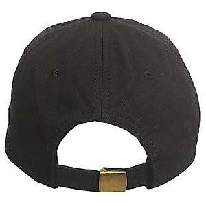 Tropic Hats Adult Embroidered MAGA Trump 6 Panel Ballcap W/Strapback Closure - Black