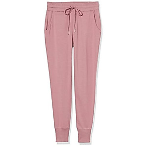 Daily Ritual Women's Terry Cotton and Modal Drawstring Jogger Pant, Dusty Lilac, Large