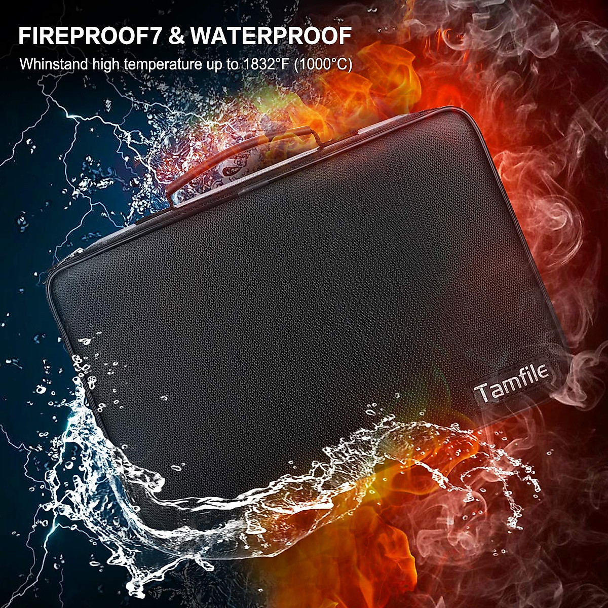 Fireproof Battery Organizer Storage Case Waterproof & Explosionproof, Safe Bag Fits 210+ Batteries Case - with Tester BT-168, Carrying Container Bag Energy Batteries AA AAA C D 9V Lithium 3V Holder