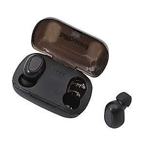 Billboard Bluetooth 5.0 True Wireless Stereo Earbuds with Charging Case, Black