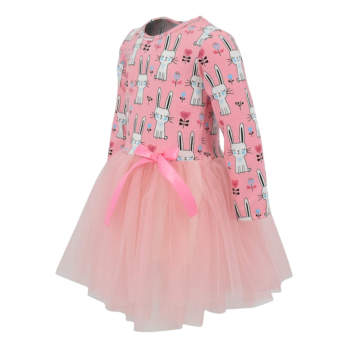 Girls Long Sleeve Tulle Tutu Dresses for Kid and Toddler Pink 6 Years