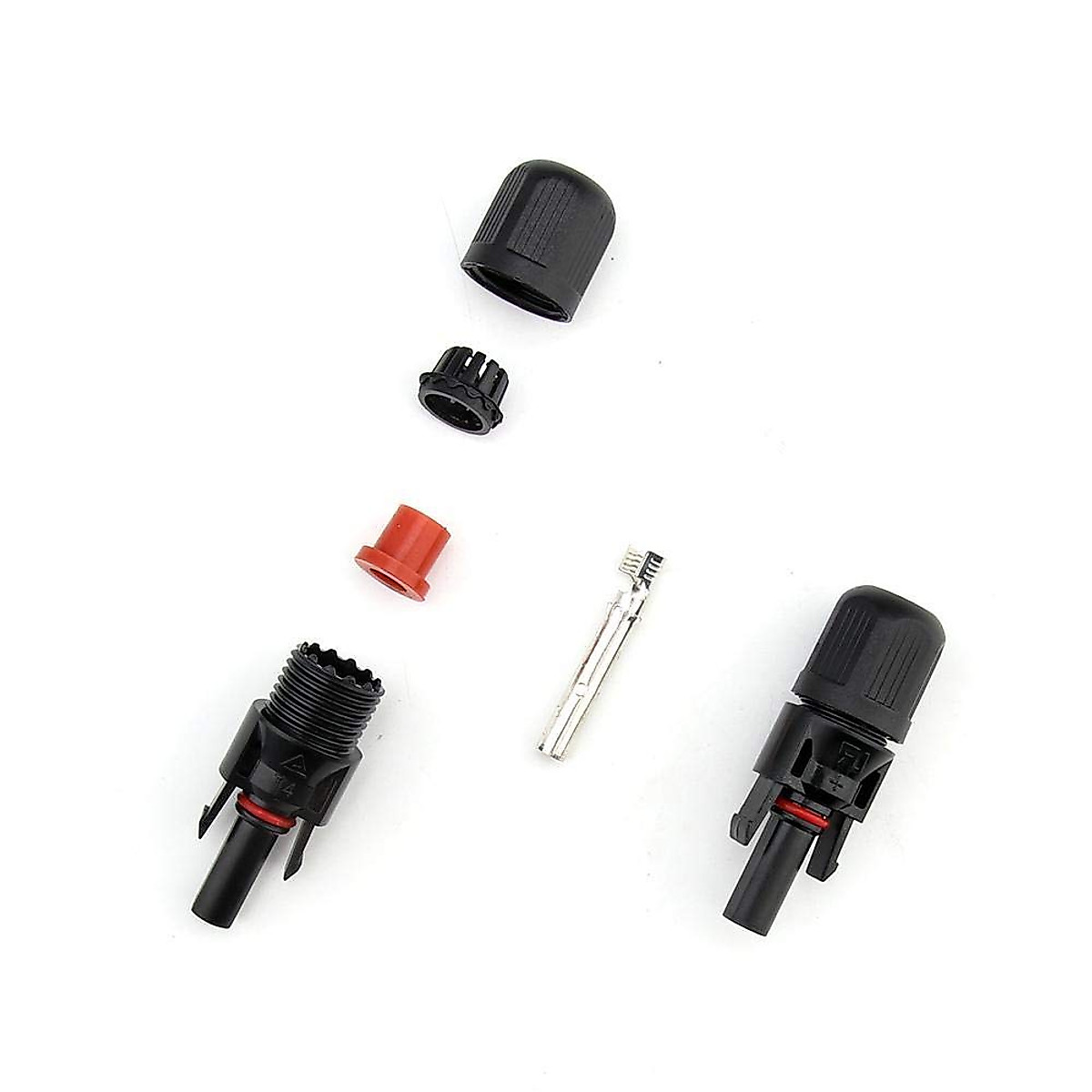 Sun YOBA 20 Pairs Cable Connectors Male/Female Safety Seal Ring Waterproof Solar Panel Cable Connectors Black