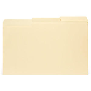 File Folder, 1/3 Cut Assorted Tab, Legal Size, Manila, Great for Organizing and Easy File Storage, 100 Per Box