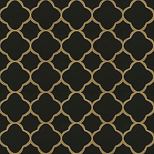 Feisoon 17.7"x118" Black and Gold Wallpaper Geometric Wallpaper Trellis Pattern Peel and Stick Wallpaper Removable Modern DIY Contact Paper Self Adhesive Wallpaper for Living Room Bathroom Decor