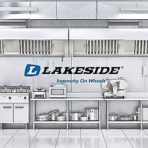 Lakeside Manufacturing 743 Utility Cart, Stainless Steel, 2 Shelves, 700 lb. Capacity (Fully Assembled), Silver