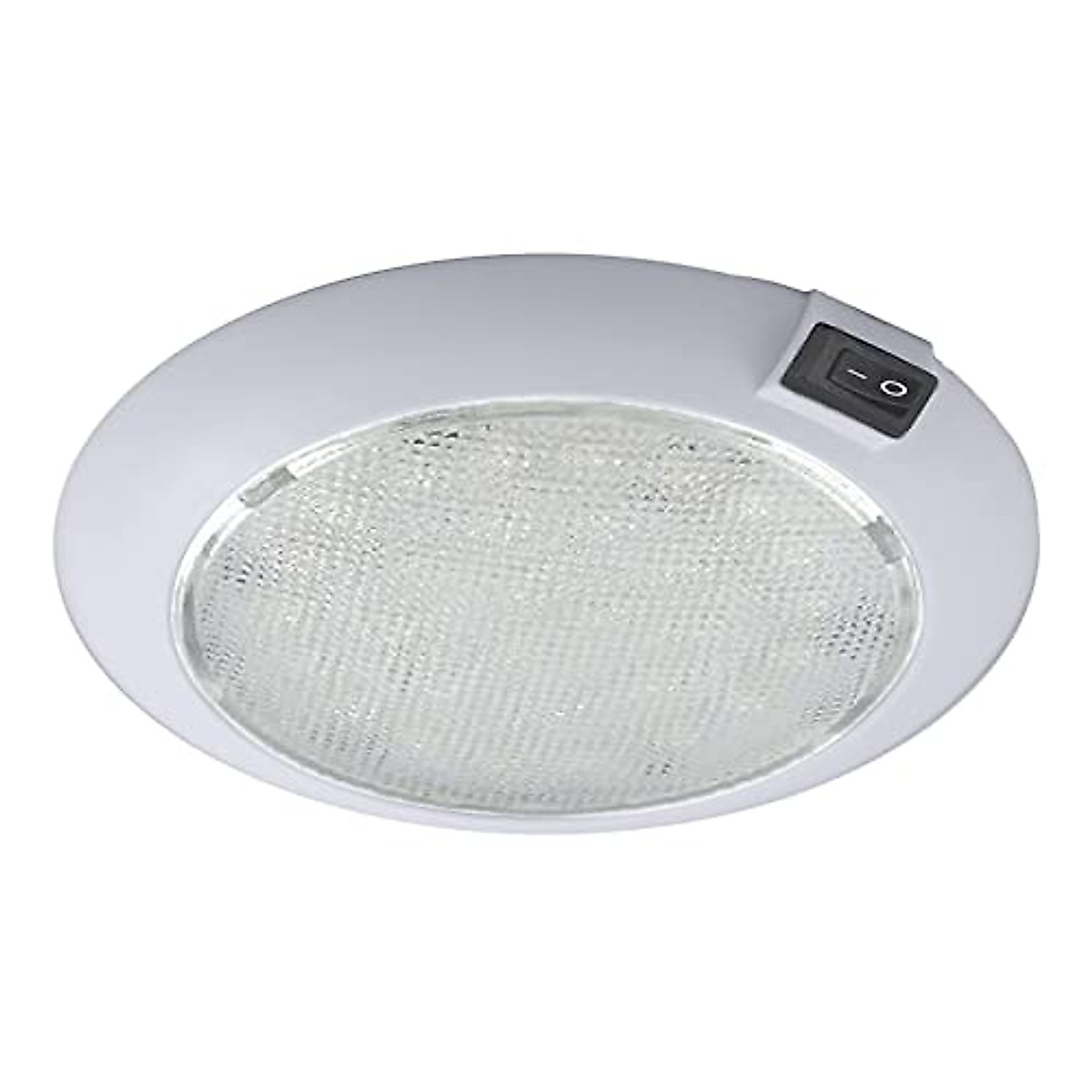 Advanced LED 4" White Plastic Dome Light (White and RED LEDs) w/Advanced SMD LED Technology Ideal for Marine, Boat, RV, Camper, Truck, Trailer Lighting, etc. // UV Inhibitors to Avoid Discoloration