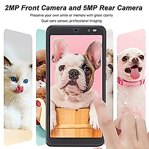 VBESTLIFE 3G Smartphone Unlocked, 5.45 Inch Smartphone, 2GB RAM 32GB ROM Cell Phone, Support Face Recognition, for MTK6799 Quad Core CPU, for Android 6(Gray)