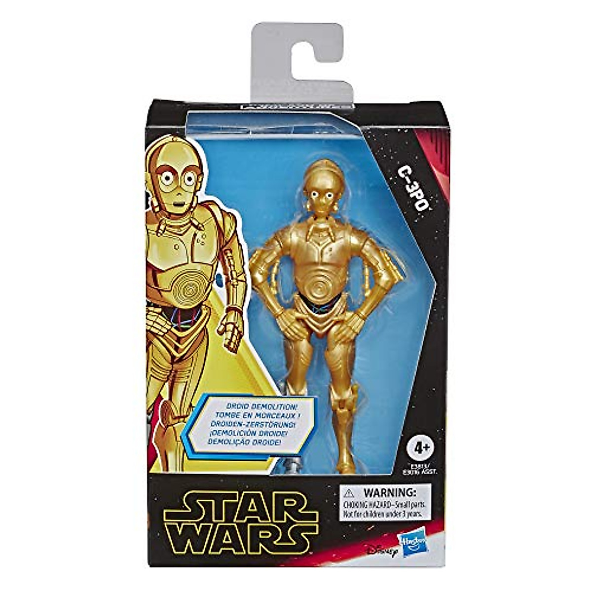STAR WARS Galaxy of Adventures C-3PO Toy 5-inch Scale Action Figure with Fun Droid Demolition Feature, Toys for Kids Ages 4 and Up
