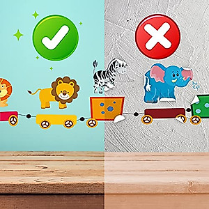 Wall Decals for Kids - Safari Adventure Decorative Peel & Stick Animal Wall Art Sticker for Baby's & Kids Room, Nursery, Classroom, Playroom, and Party Decorations - 55 PCS