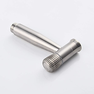 Tecmolog Stainless Steel Cloth Diaper Sprayer Shattaf for Toilet, Pressure Adjustable Handheld Bidet Sprayer Head Only, Brushed Nickel, WS033