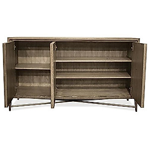 Riverside Furniture Sophie Wood Three Door Buffet in Natural