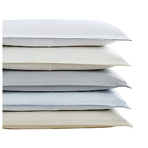 Charisma Percale Cotton 400 Thread Count Duvet Cover Set, King, White